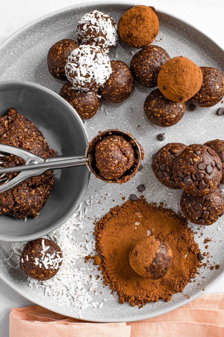 No Bake Brownie Energy Balls • Tasty Thrifty Timely