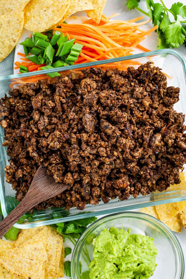 Vegan Mushroom Walnut Ground Round • Tasty Thrifty Timely