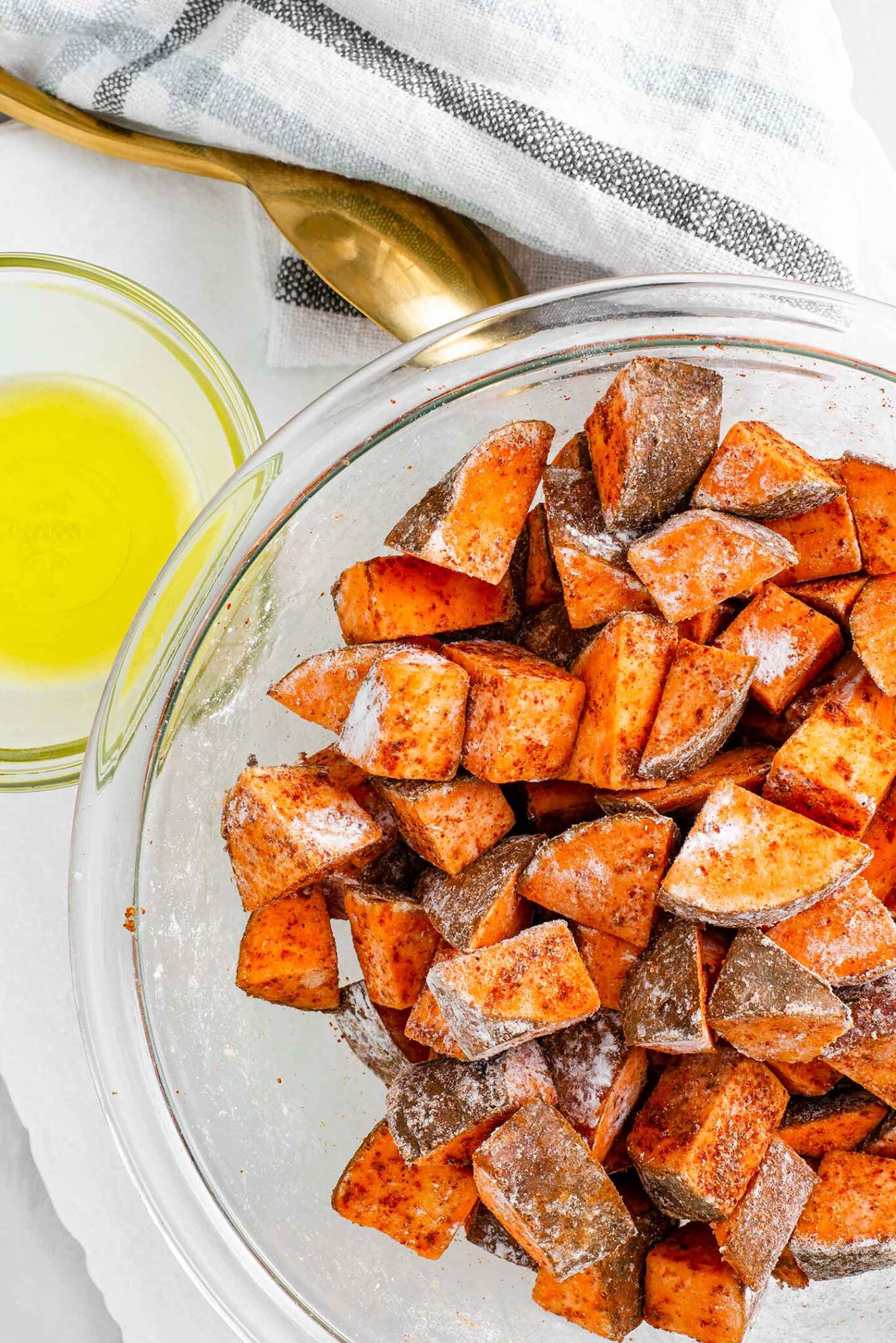 Crispy & Cubed Roasted Sweet Potato Recipe • Tasty Thrifty Timely