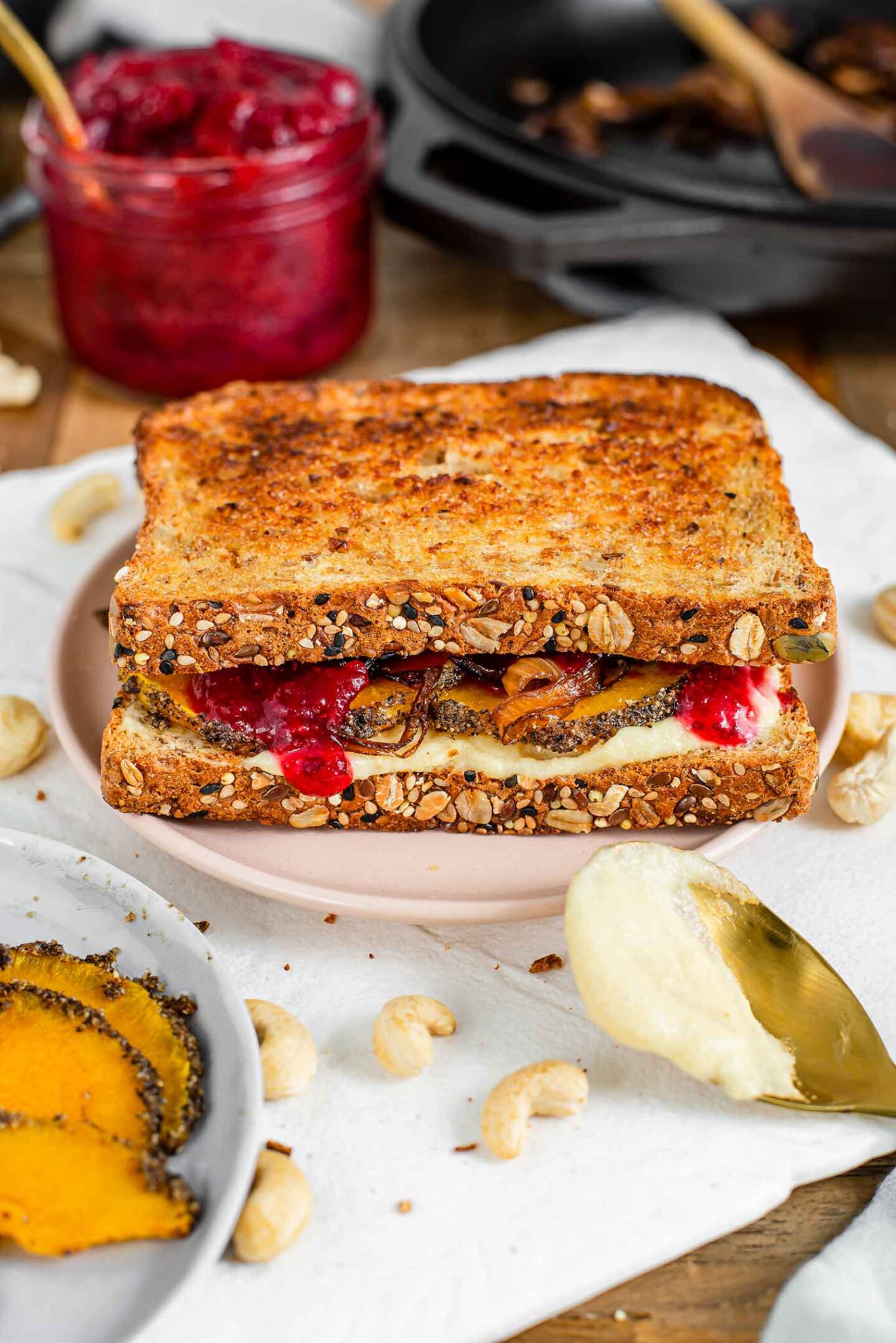 Squash Sandwich With Simple Cashew Mozzarella • Tasty Thrifty Timely