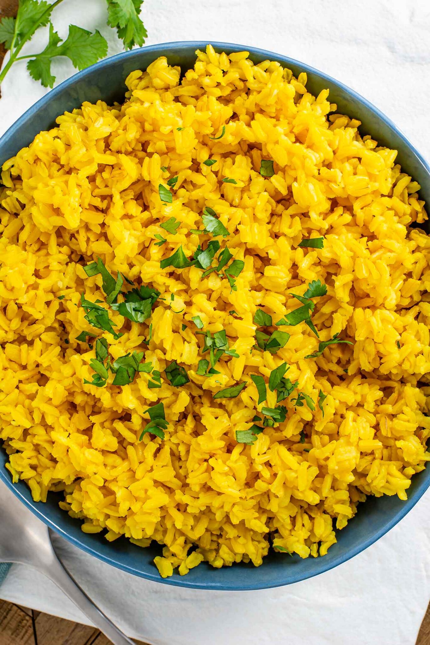 Yellow Turmeric Rice On The Side • Tasty Thrifty Timely