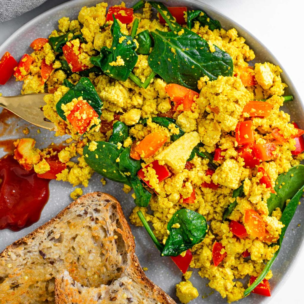 Your 10 Minute Tofu Breakfast Scramble • Tasty Thrifty Timely