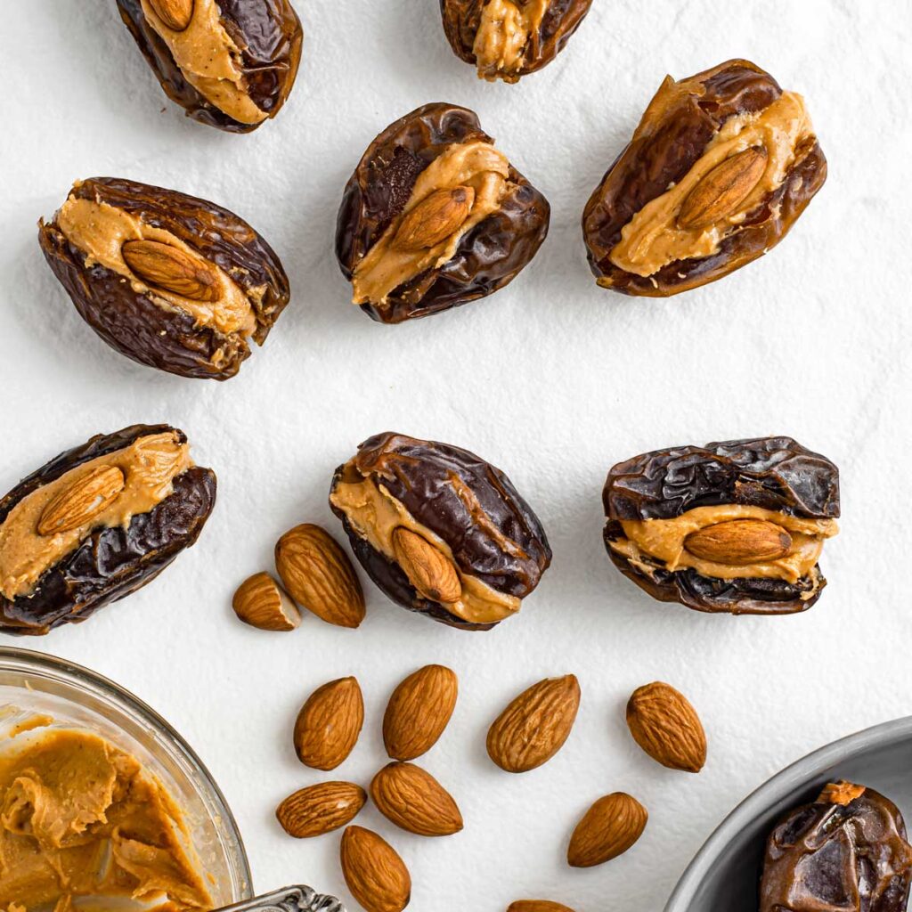 PB Filled Dates - Fav Fastest Snack In The World • Tasty Thrifty Timely