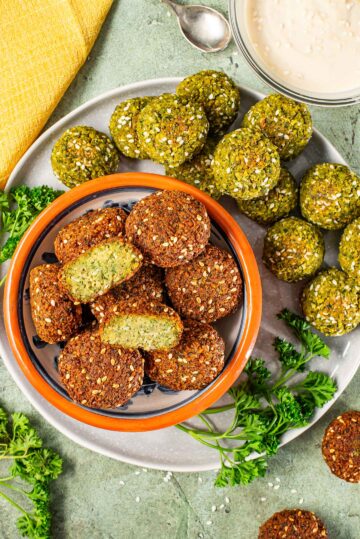 Falafel Bowl With Falafel That Won't Fall Apart! • Tasty Thrifty Timely