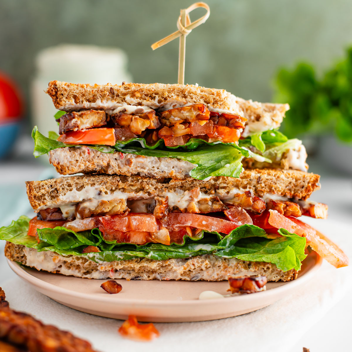 Vegan "BLT" with Oil-Free Mayo • Tasty Thrifty Timely