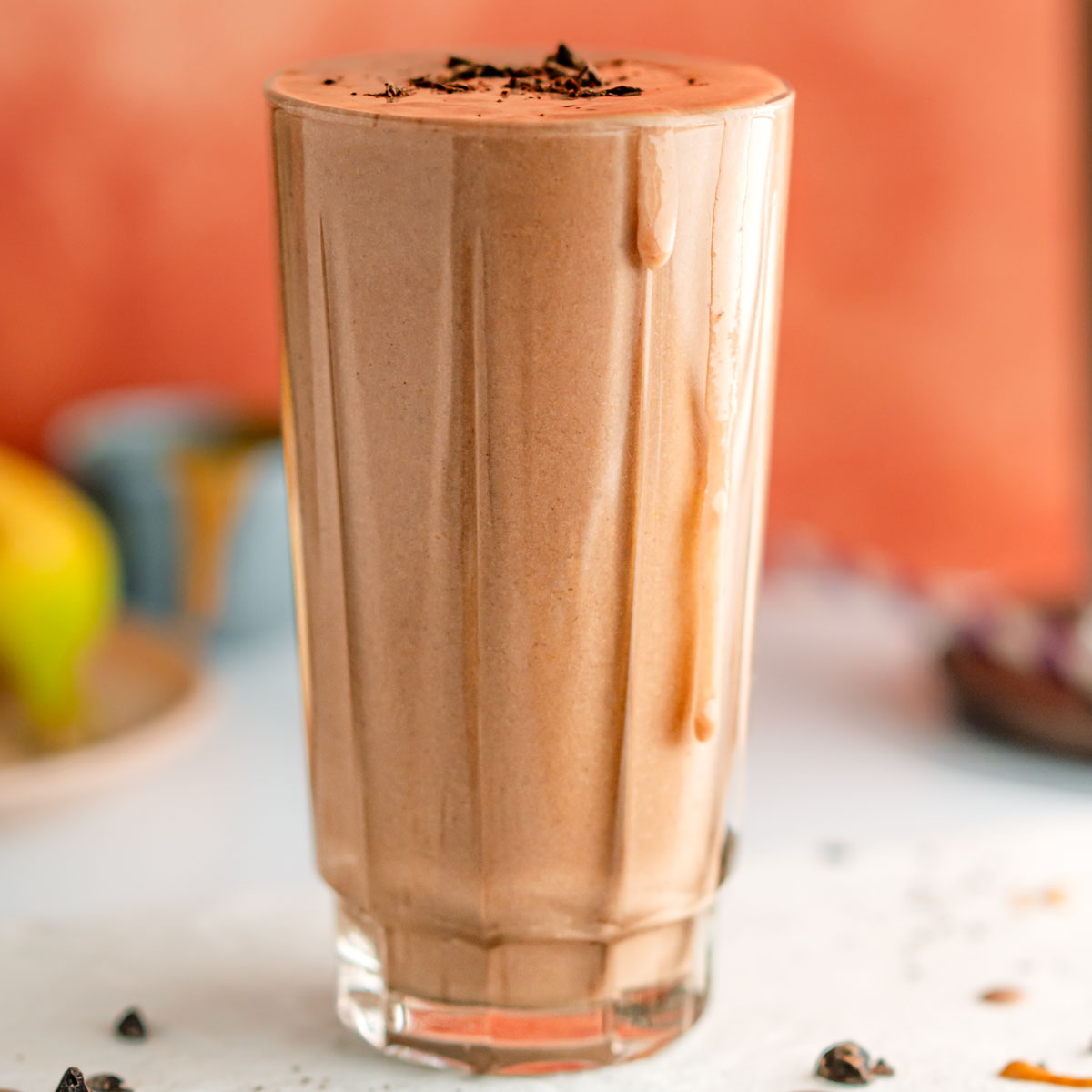 Vegan Chocolate PB "Milkshake" With Tofu • Tasty Thrifty Timely